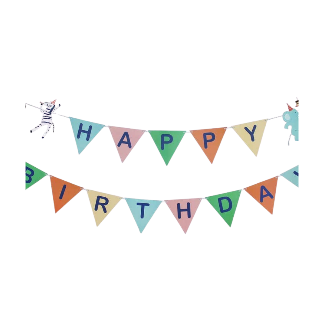 Party Animals "Happy Birthday" Banner – Parte Haus