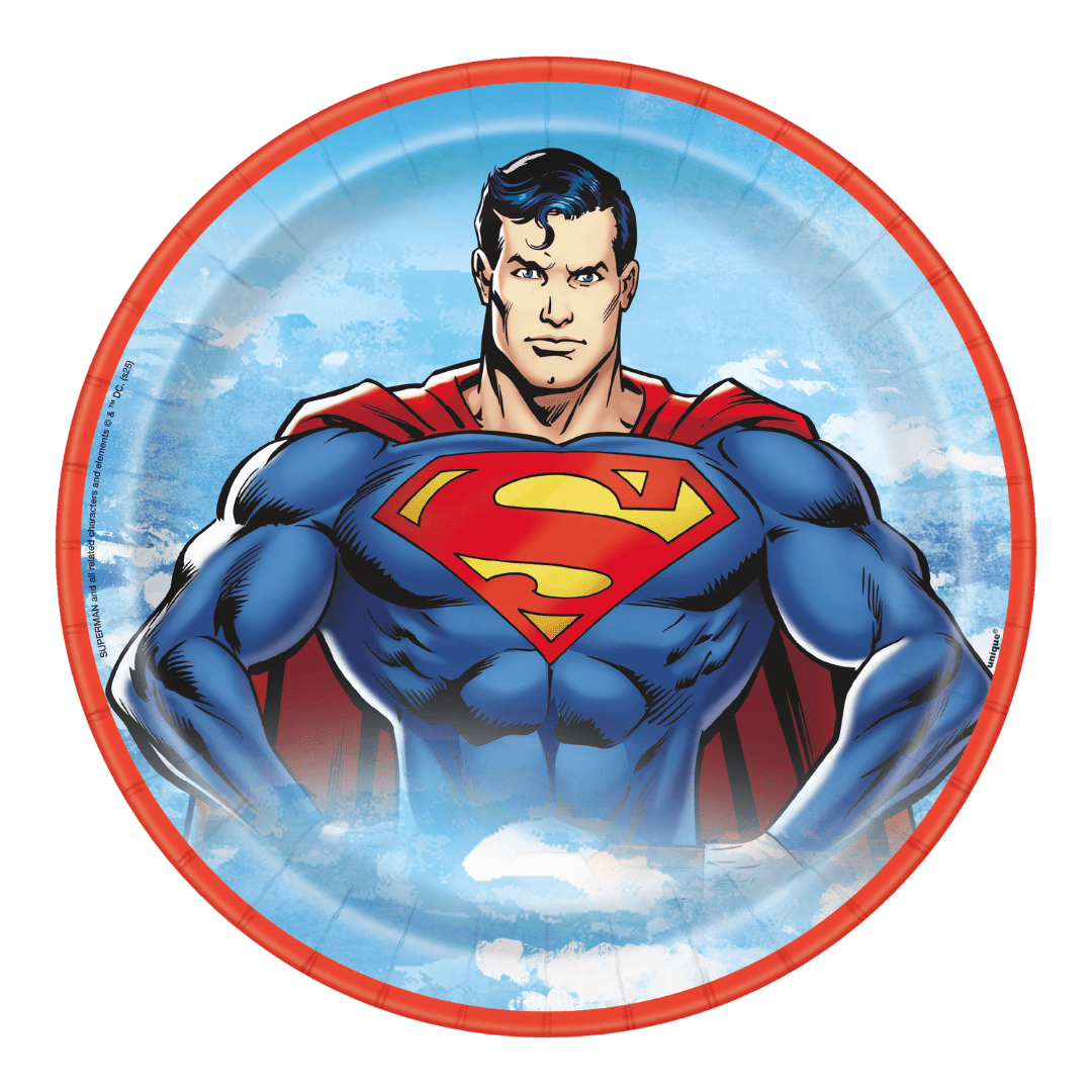 Blue and Red Superman Plates - 2 Sizes – Parte Haus